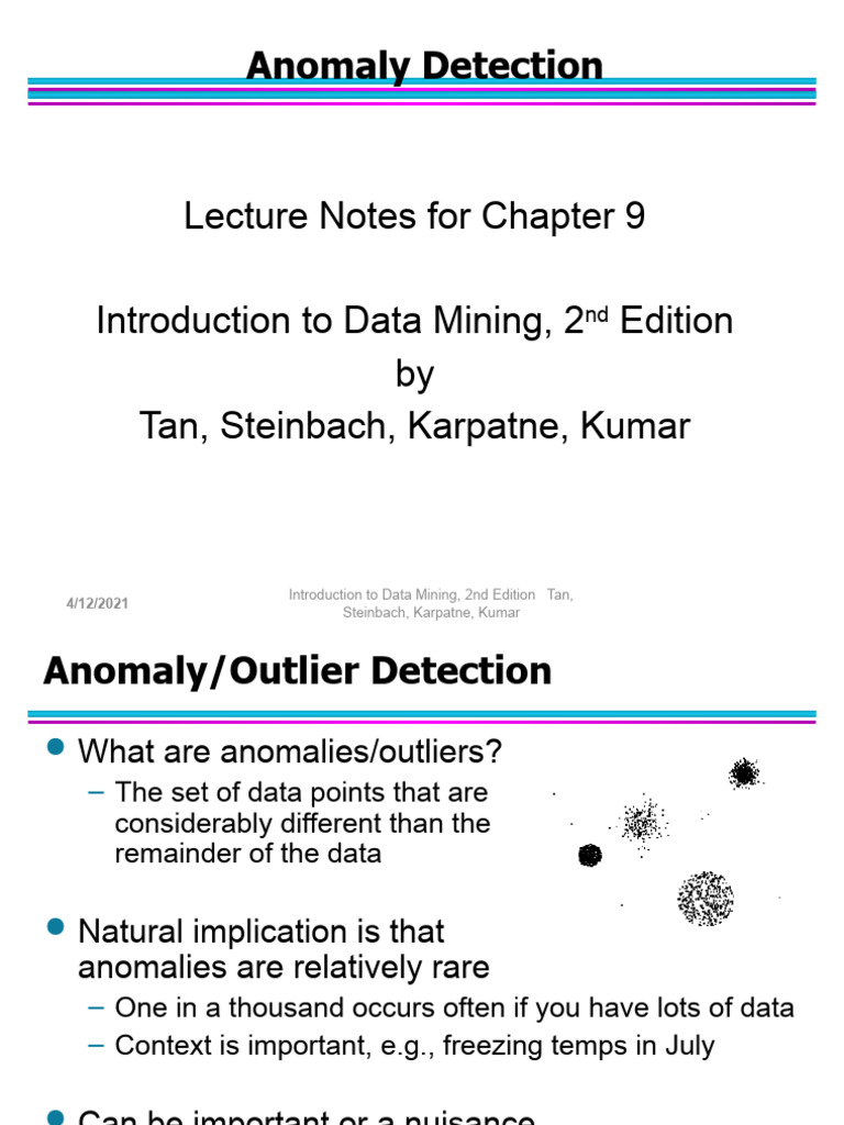 Chap9 Anomaly Detection | PDF | Outlier | Cluster Analysis