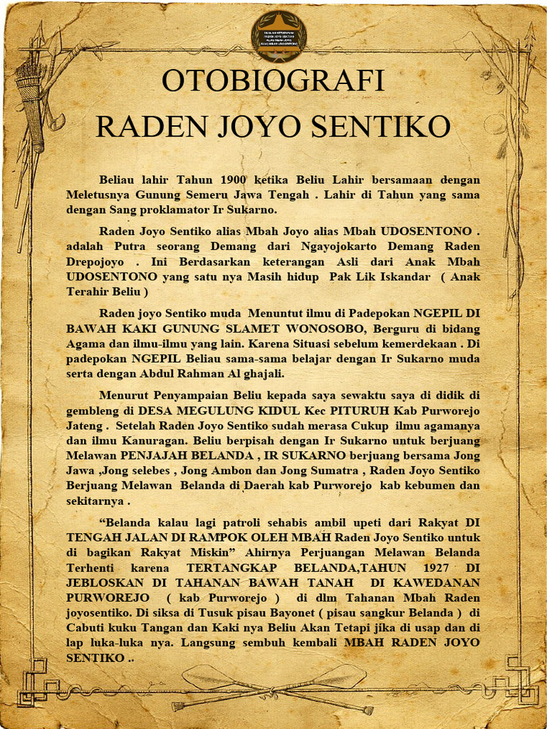 Otobiografi Raden Joyo Sentiko Pdf