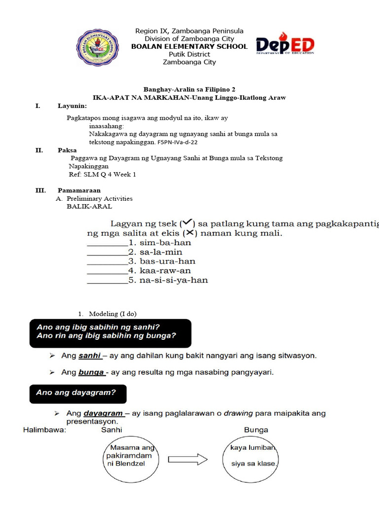 Dlp Filipino q4 Week 1 Day 3 4 | PDF