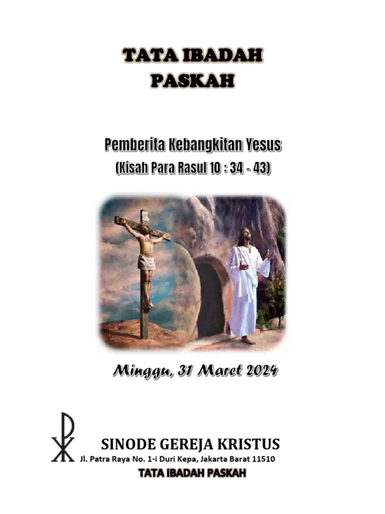 Tata Ibadah Paskah (31 Maret 2024) | PDF