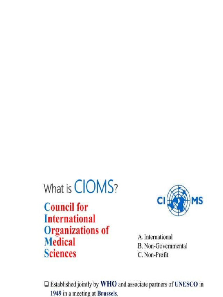 CIOMS | PDF