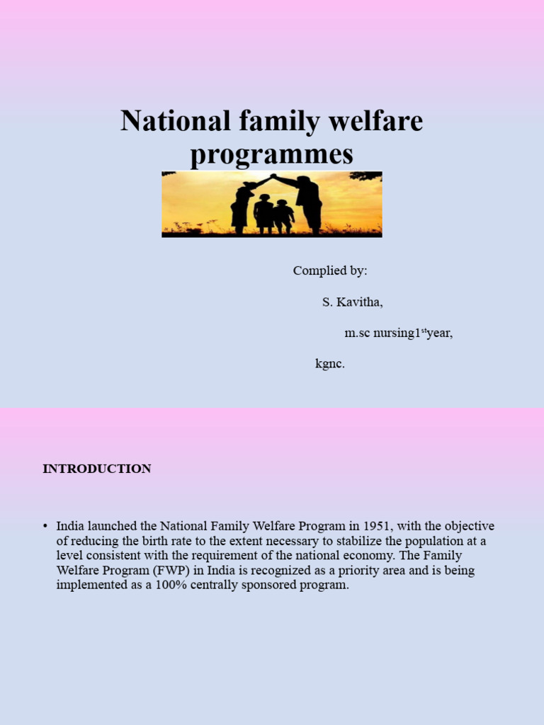 National Family Welfare Programme | PDF | Family Planning | Childbirth