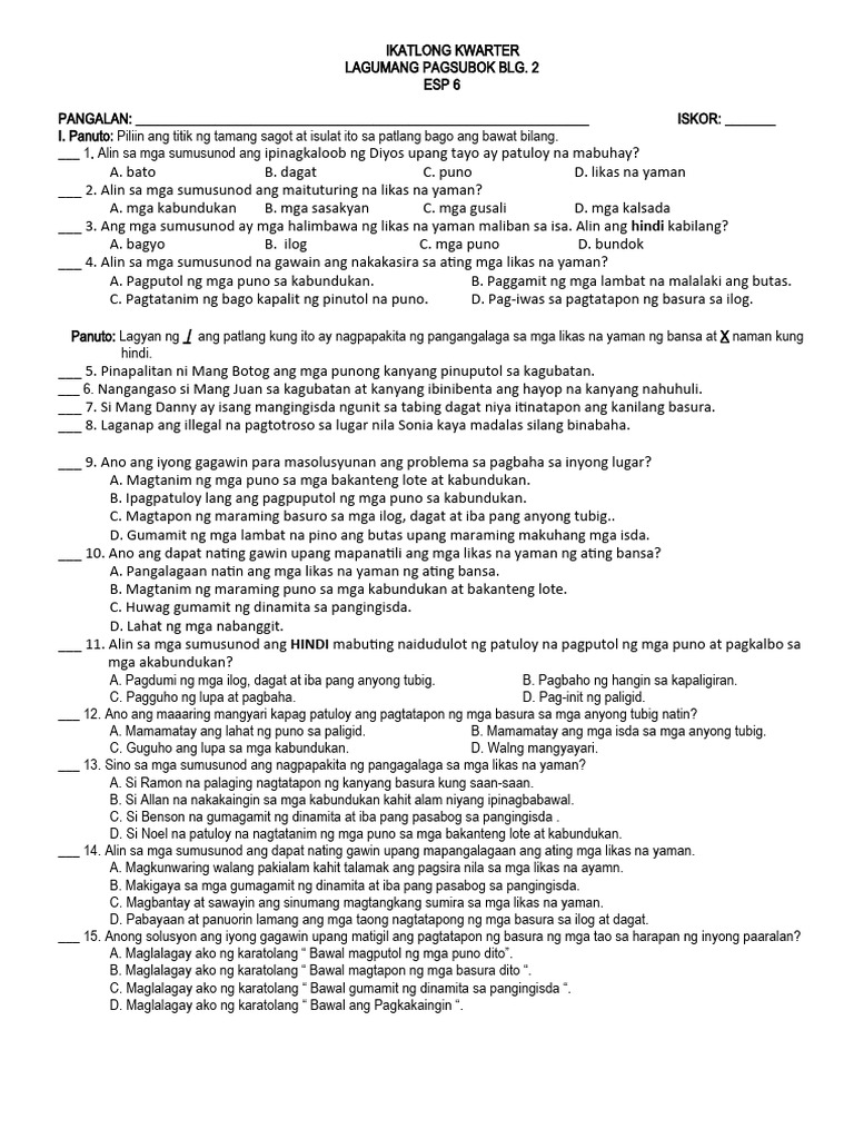 Q3 ST 2 Esp 6 | PDF