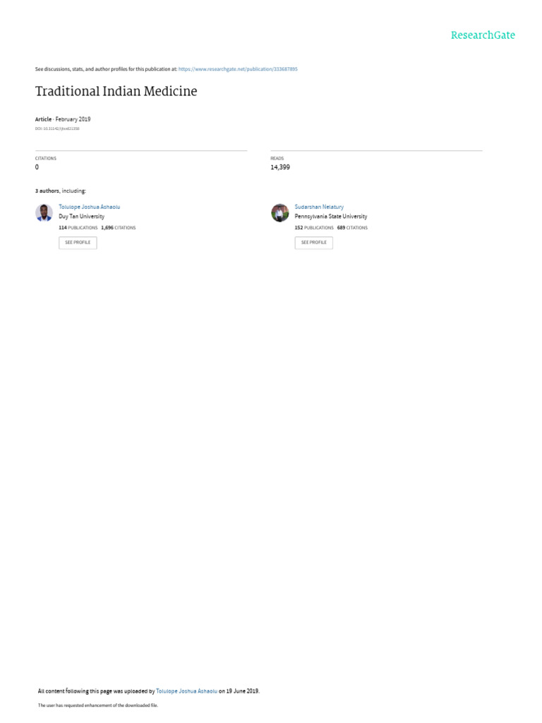 Traditional Indian Medicine | PDF | Ayurveda | Medicine