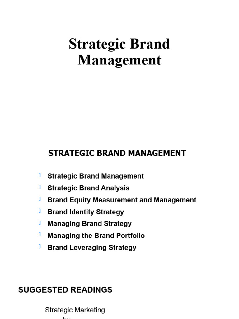 Strategic Brand Management | PDF | Brand | Coca Cola