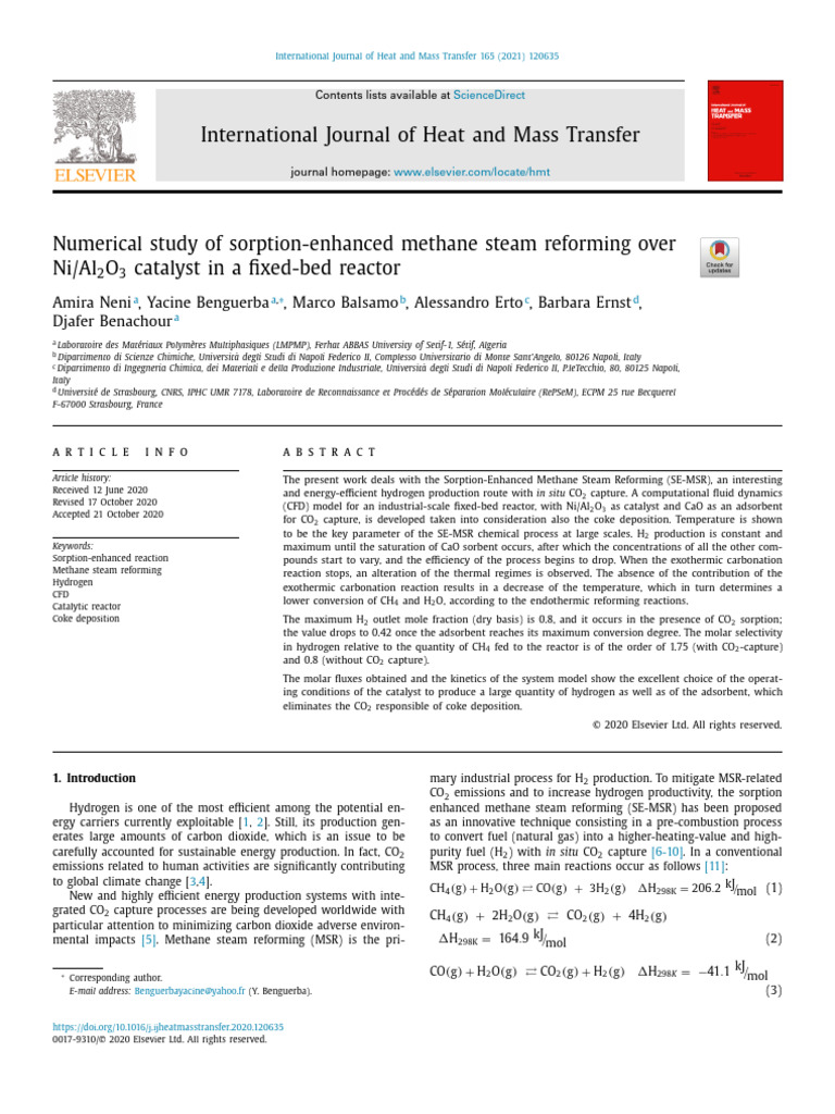 Research paper on Methane Reforming | PDF | Carbon Dioxide | Chemical ...