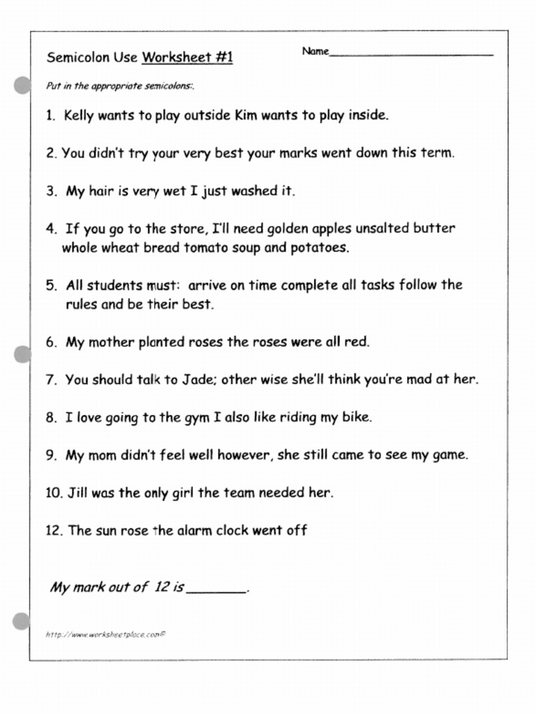 Punctuation Practice 3 | PDF