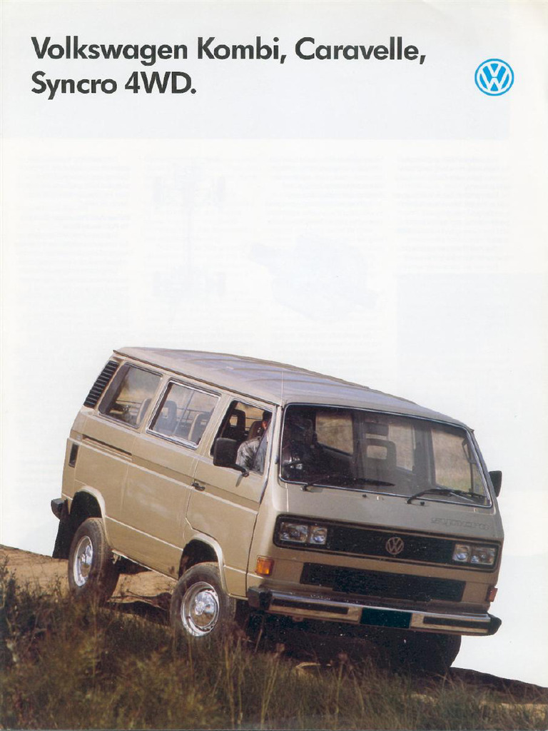 Folleto Volkswagen Syncro 4wd | PDF