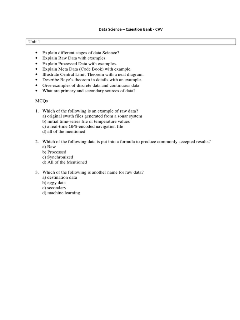 QB - Data Science | PDF | Sensitivity And Specificity | Statistics