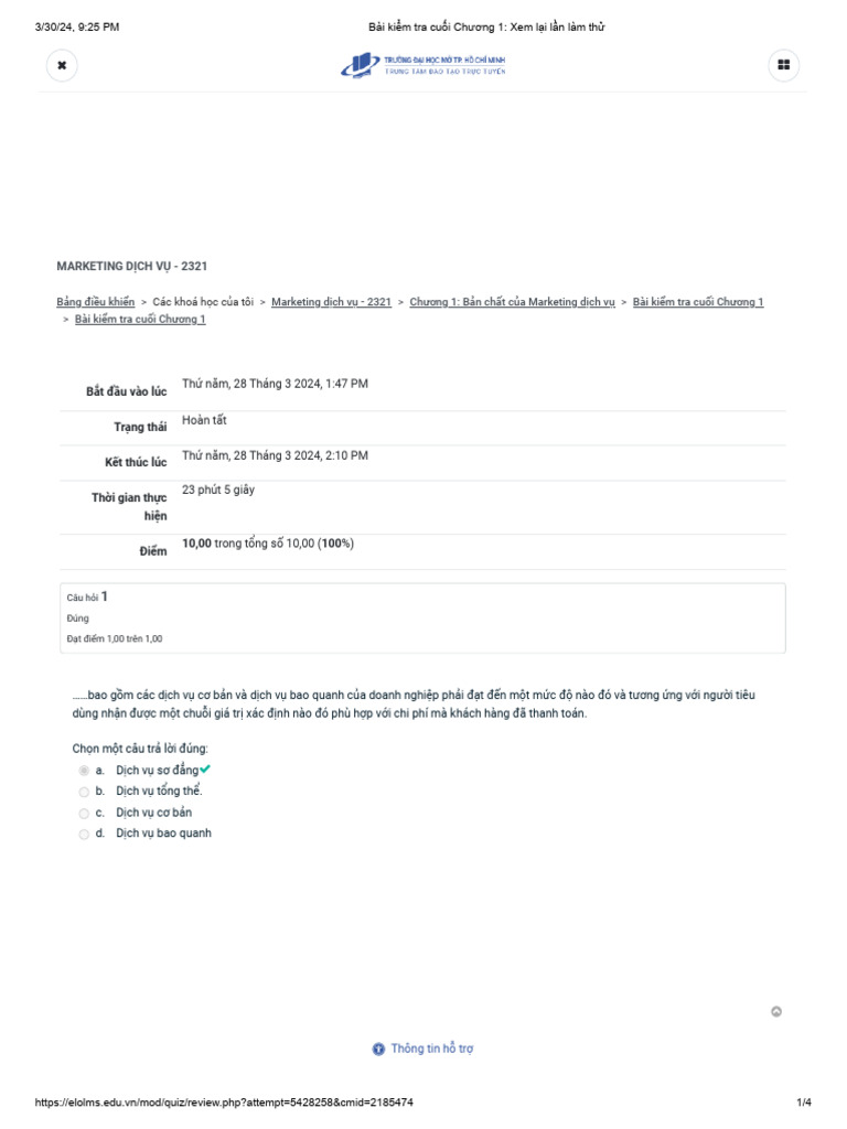 Marketing Dich Vu - C1 | PDF