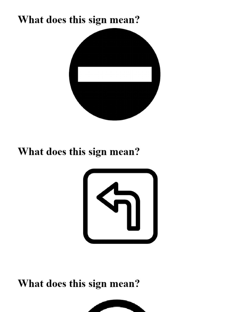 What Does This Sign Mean | PDF