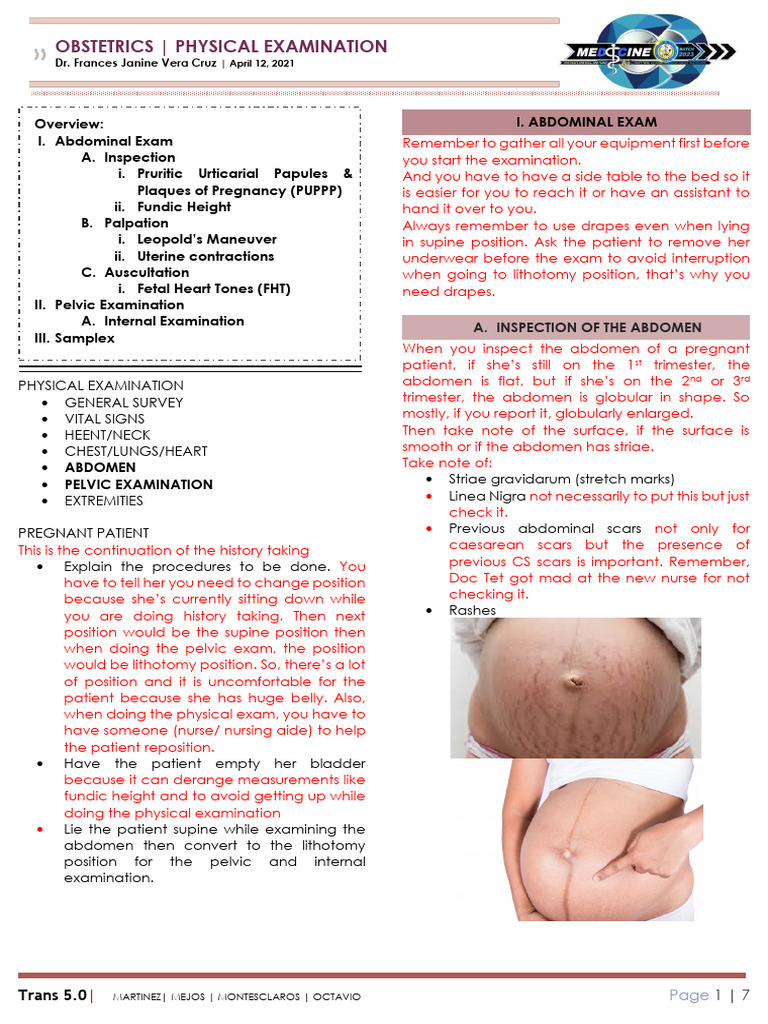 Pediatric Pelvic Exam Procedures | PDF | Uterus | Medical Specialties