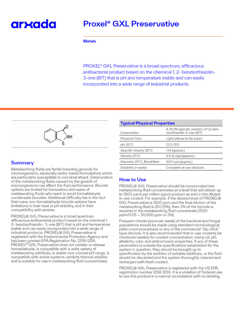Proxel GXL TDS | PDF