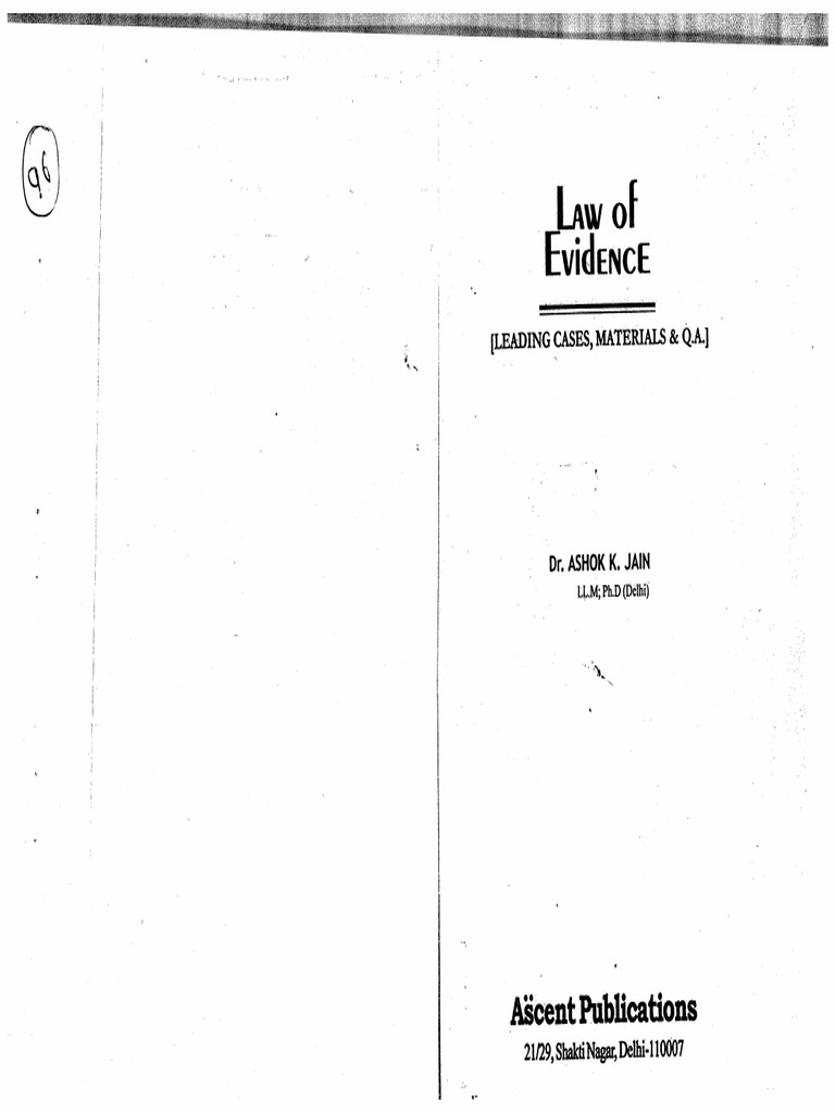 AK Jain Evidence | PDF