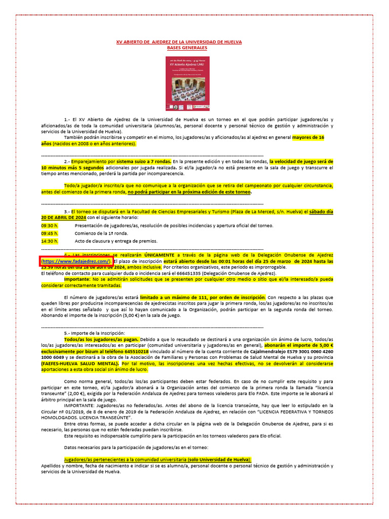 Bases Uni 2004 Compressed | PDF | Ajedrez | Árbitro