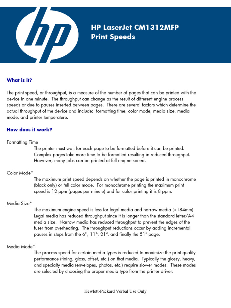 CM1312series Notable PrintSpeed Verbal Use | PDF | Printer (Computing) | Computer Engineering