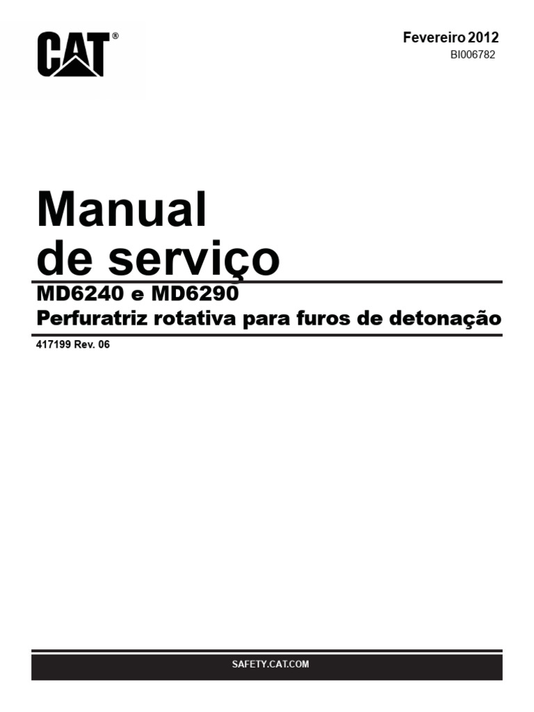 MD6240-MD6290 Service Manual - PT | PDF | Motores | Bomba