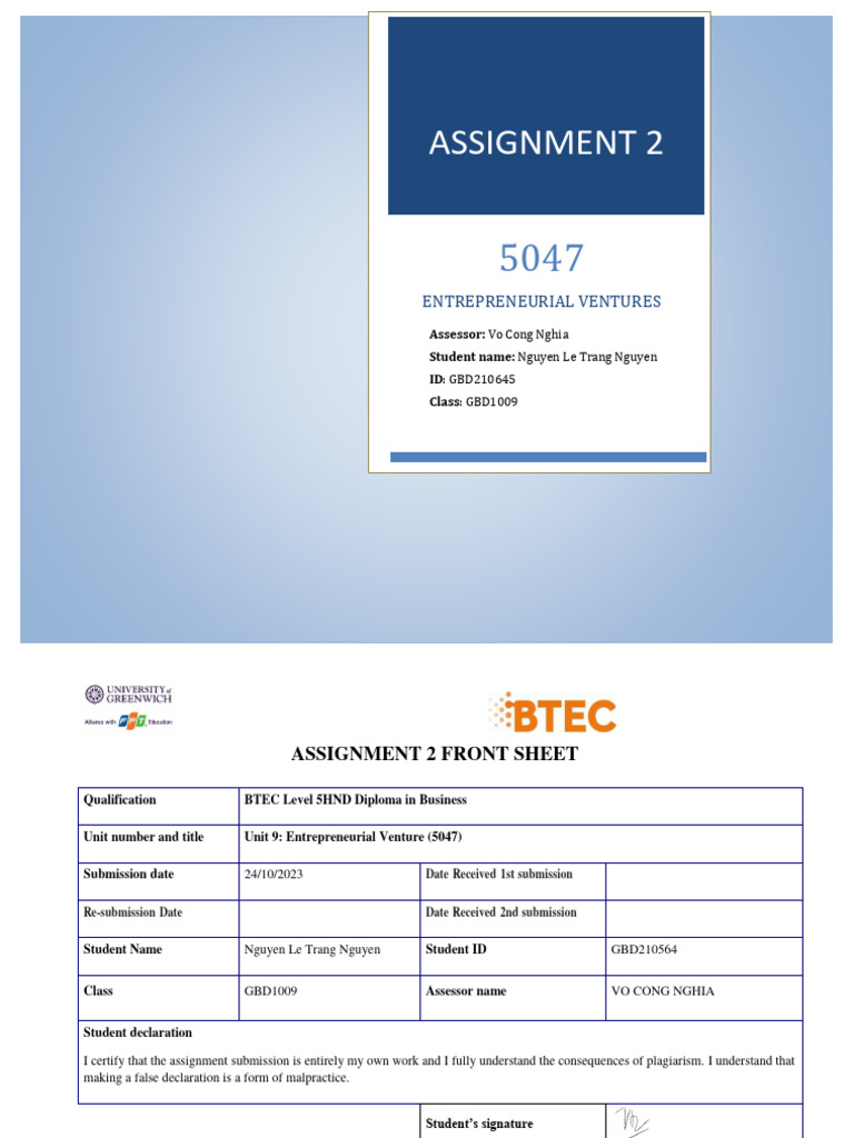 5047 ASM2-NguyenNLT GBD1009 GBD210645 | PDF | Small And Medium Sized Enterprises | Private Sector