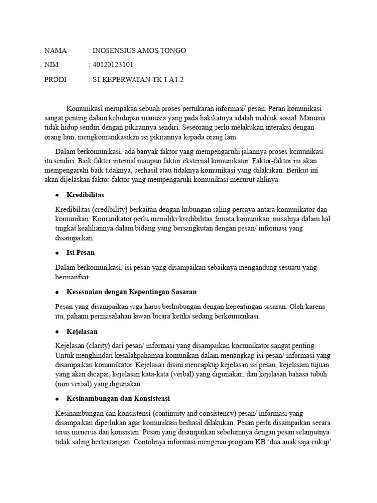 LTM Inosensius Amos Tongo | PDF