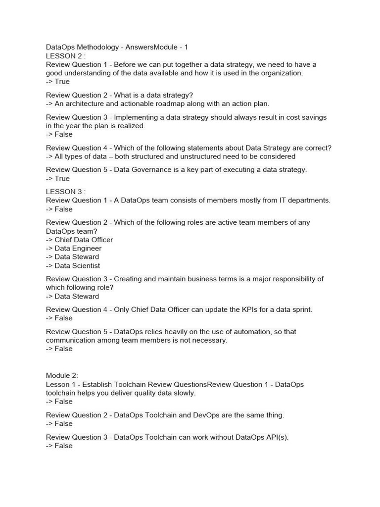 DataOps Methodology | PDF | Data Quality | Metadata