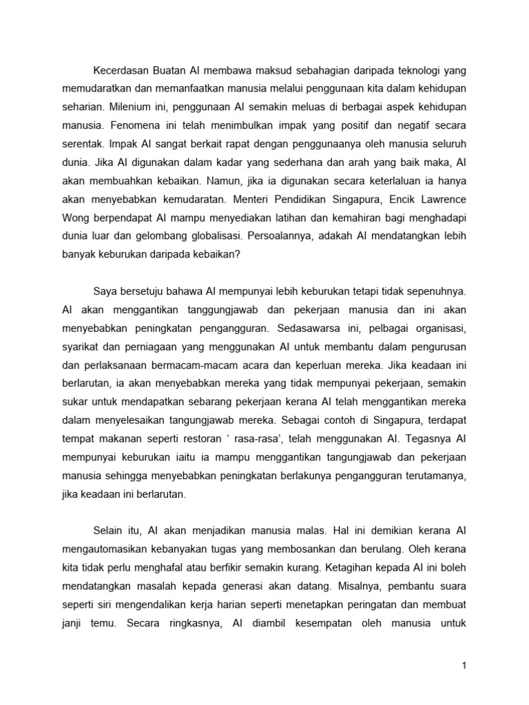 Karangan Ekspositori AI | PDF