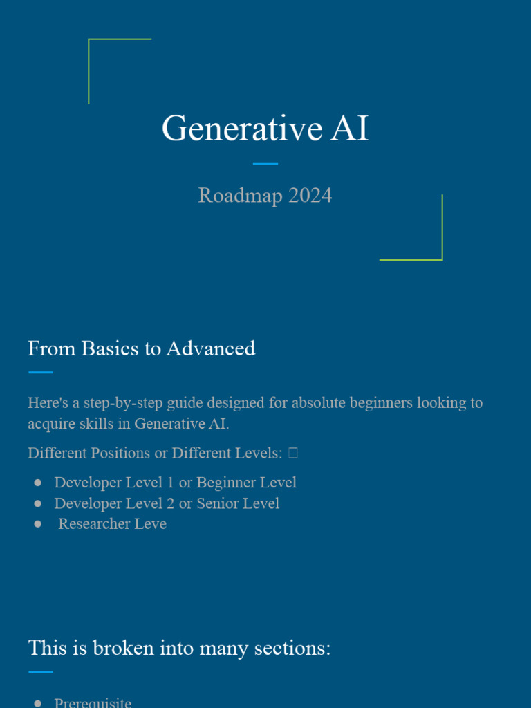 Generative AI Roadmap | PDF | Artificial Intelligence | Intelligence ...