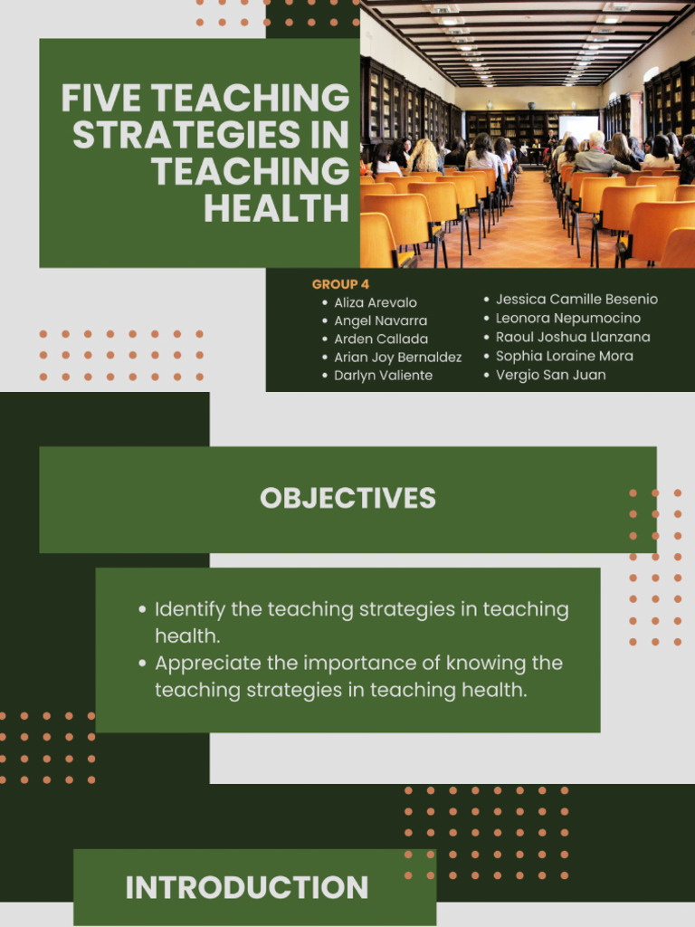 Five Teaching Strategies in Teaching Health | PDF