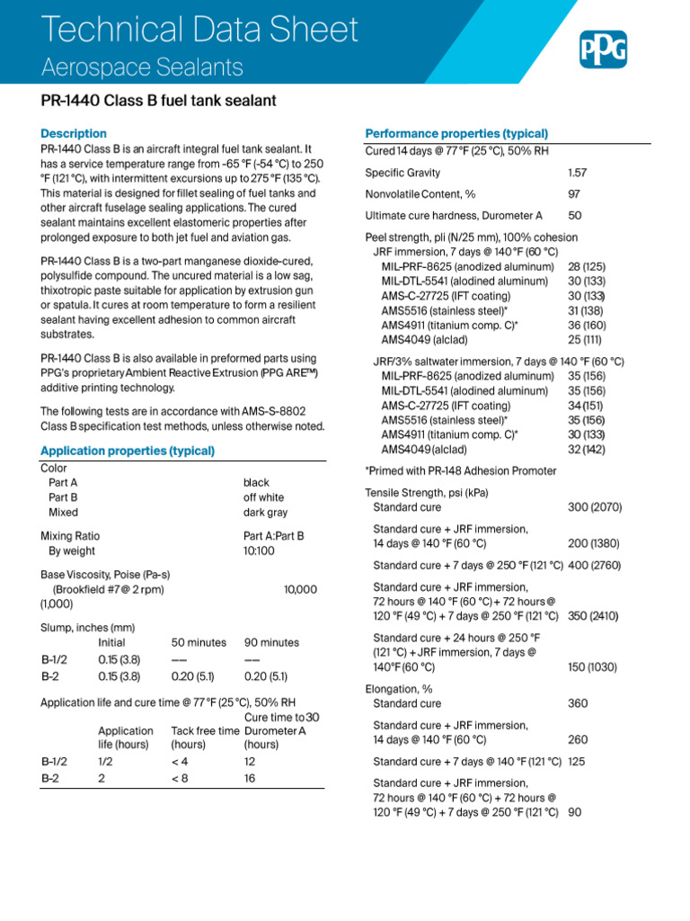 PR 1440 Class B Tds 02 - 24 | PDF