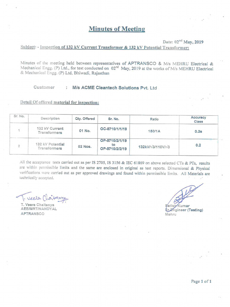 Acme PVT LTD 1 PT | PDF