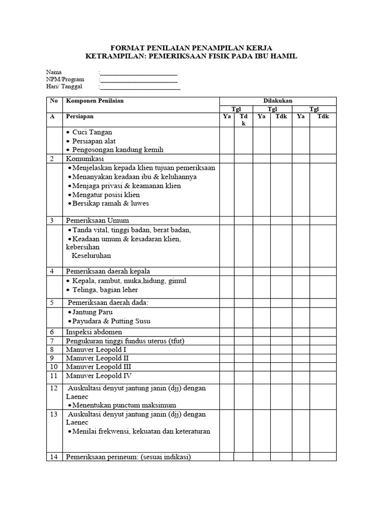 Pemeriksaan ANC | PDF