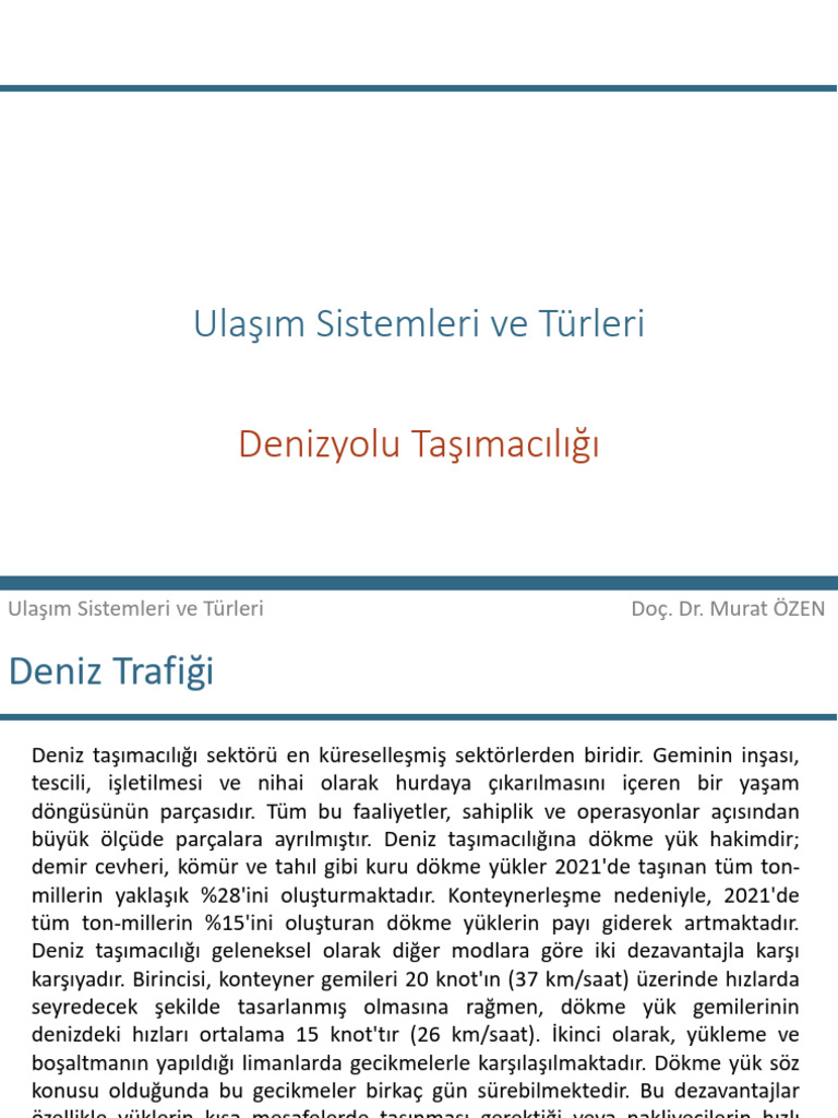 Denizyolu TaÅ Ä Macä Lä Ä Ä | PDF