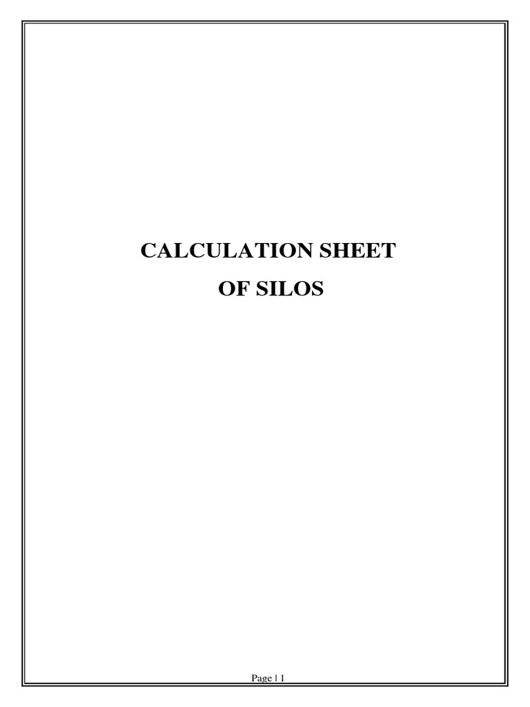 Silo Design Calculations Guide | PDF | Mechanical Engineering | Applied ...