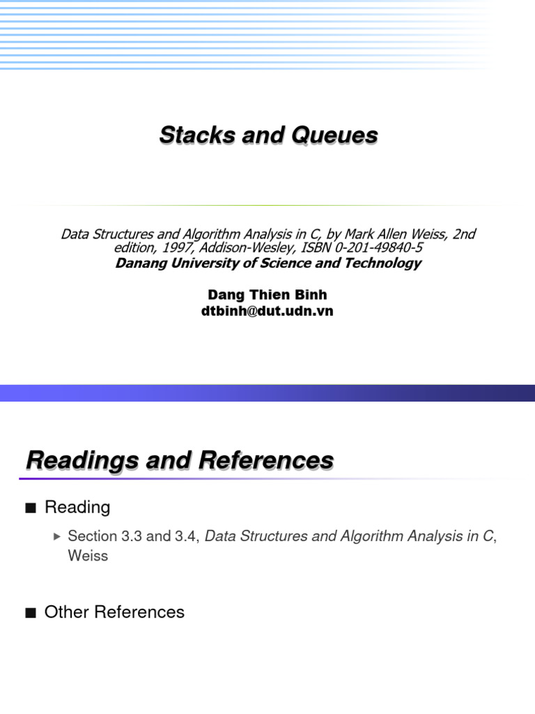 Stacks and Queues: Data Structures Guide | PDF | Queue (Abstract Data Type) | Pointer (Computer ...