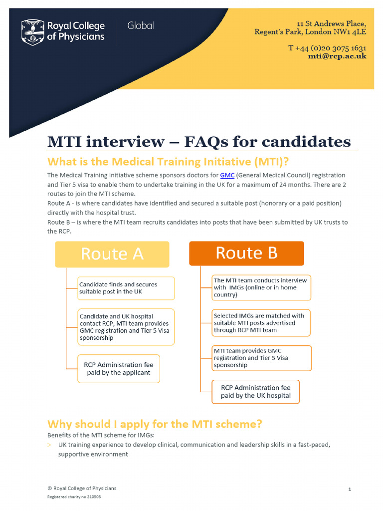 MTI Interview Guide for Candidates | PDF | Medicine | Doctor Of Medicine