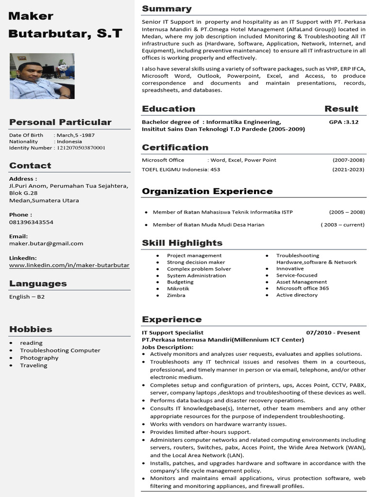 CV Update Juni 2023 | Download Free PDF | Computer Network | Internet