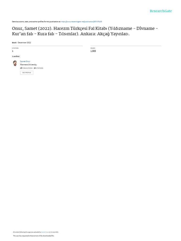 Harezm Turkcesi Fal Kitab Yldzname Divname Kur An Fal Kura Fal Tlsmlar ...