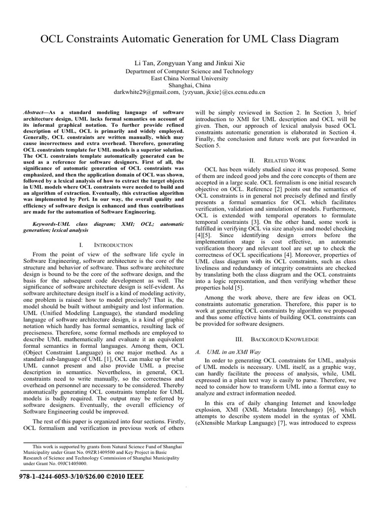 OCL1 | Download Free PDF | Unified Modeling Language | Xml