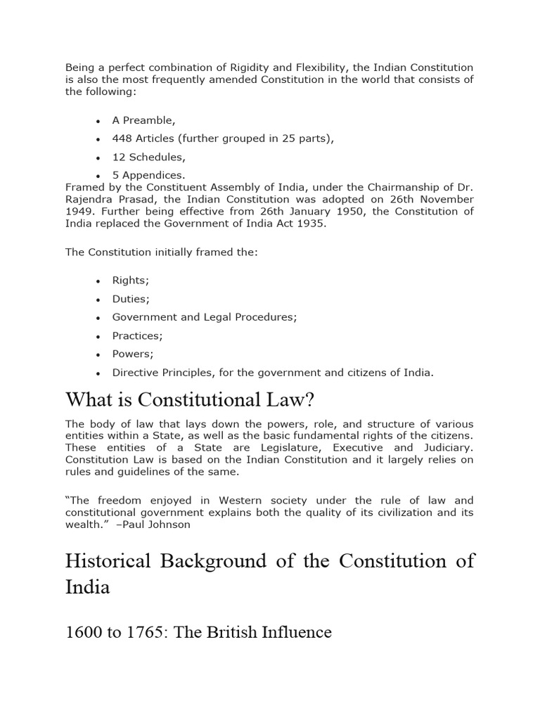 Consti Notes | PDF | British Raj | Constitution
