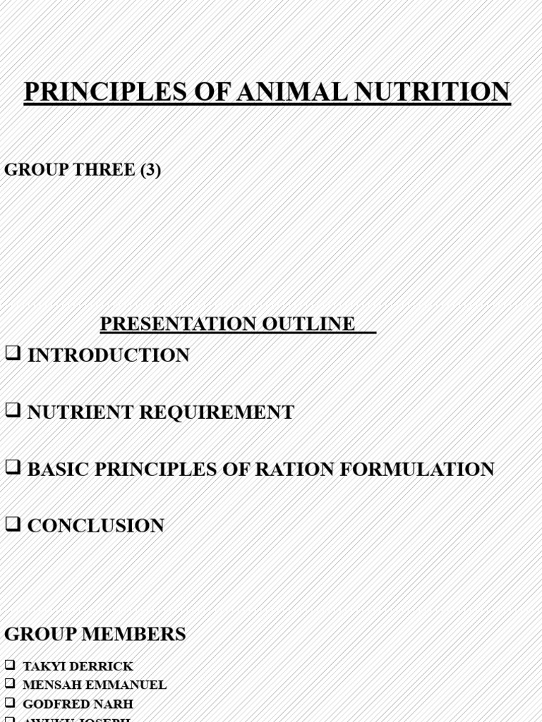 Animal Nutrition Principles and Ration Formulation | PDF | Nutrition ...