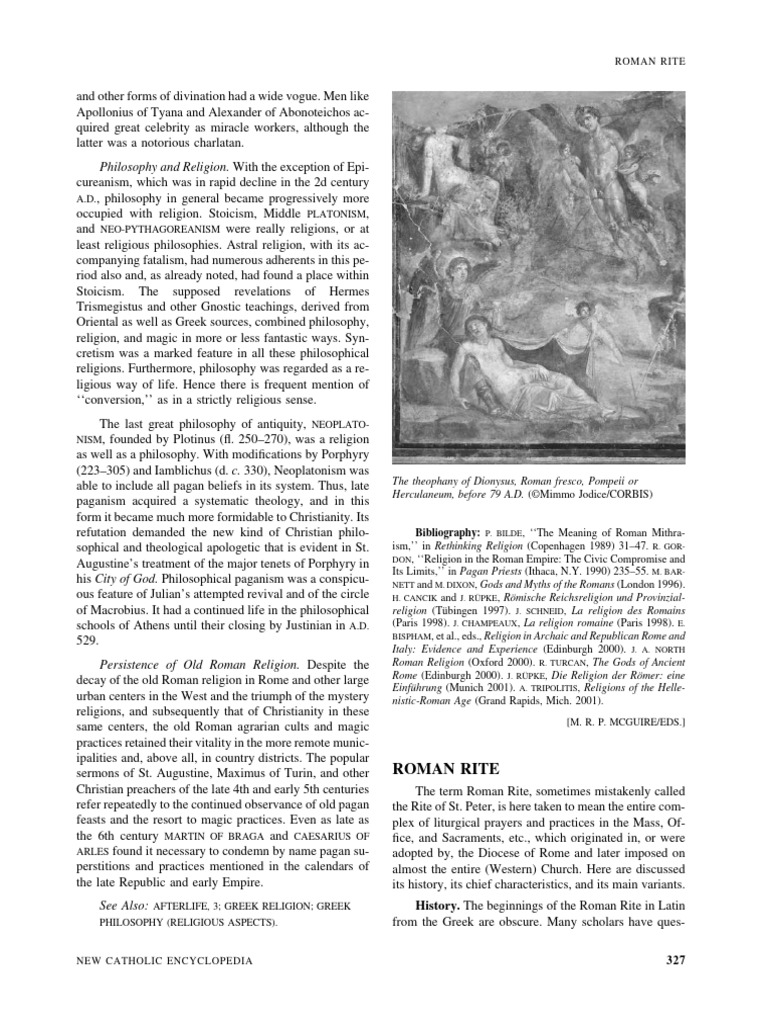 The New Catholic Encyclopedia Roman Rite | PDF | Catholic Church | Mass ...