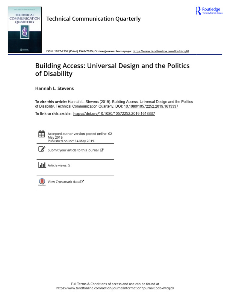 Building Access Universal Design and The | Download Free PDF | Disability | Accessibility