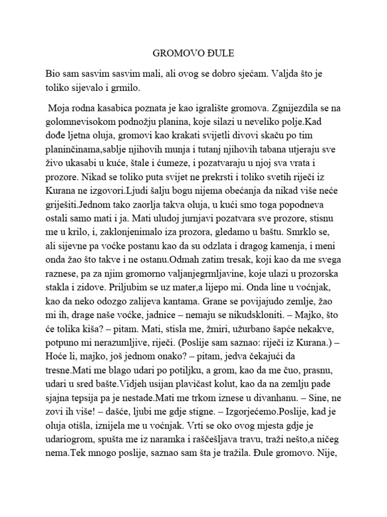 Gromovo Đule 1 | PDF