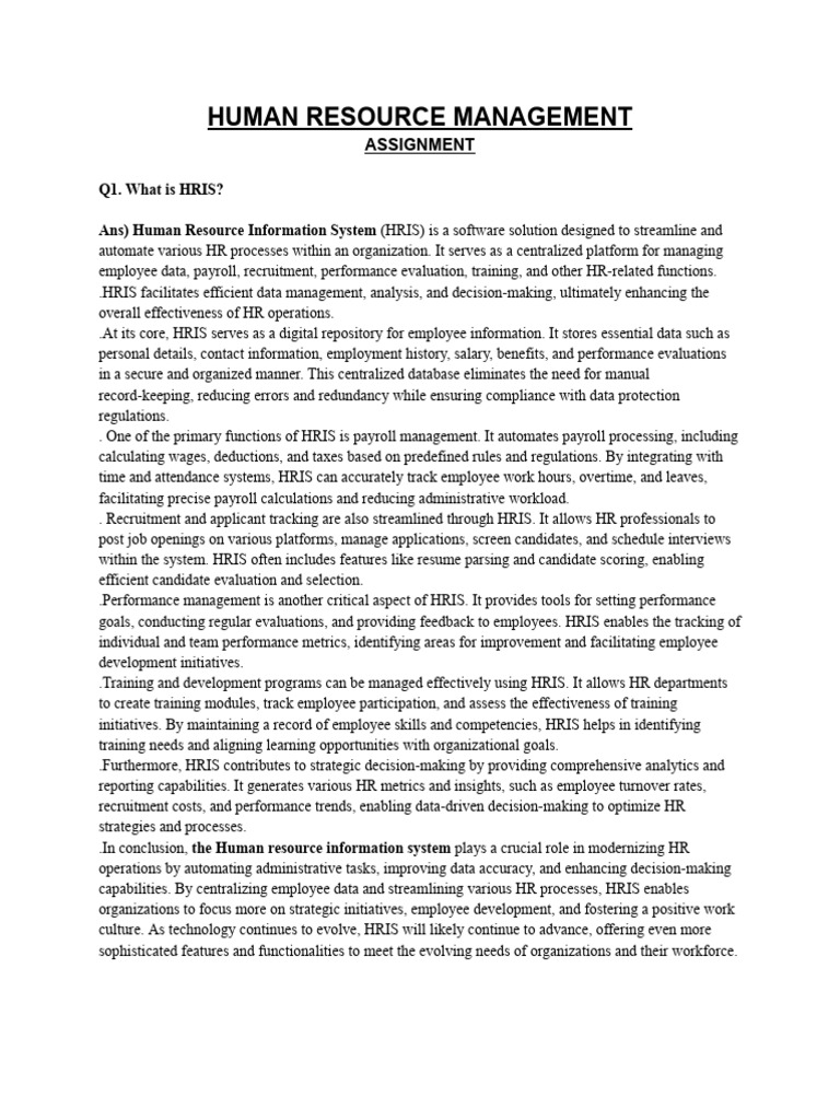 human resource managemnt | PDF | Human Resource Management | Payroll