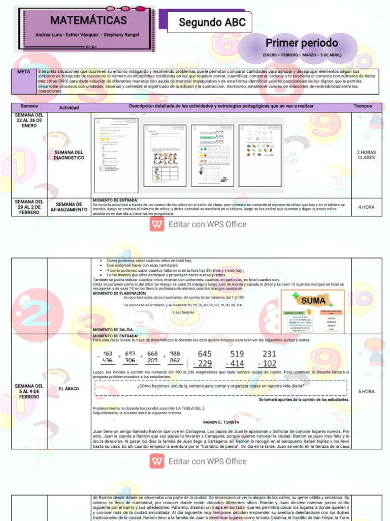 Matemáticas - Primer Periodo (Anexo) Final | PDF | Ángulo | Multiplicación
