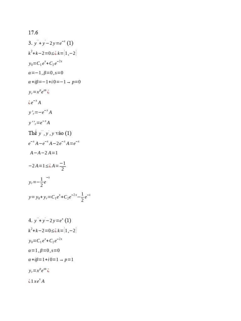 Soluciones de EDOs con términos exponenciales | PDF