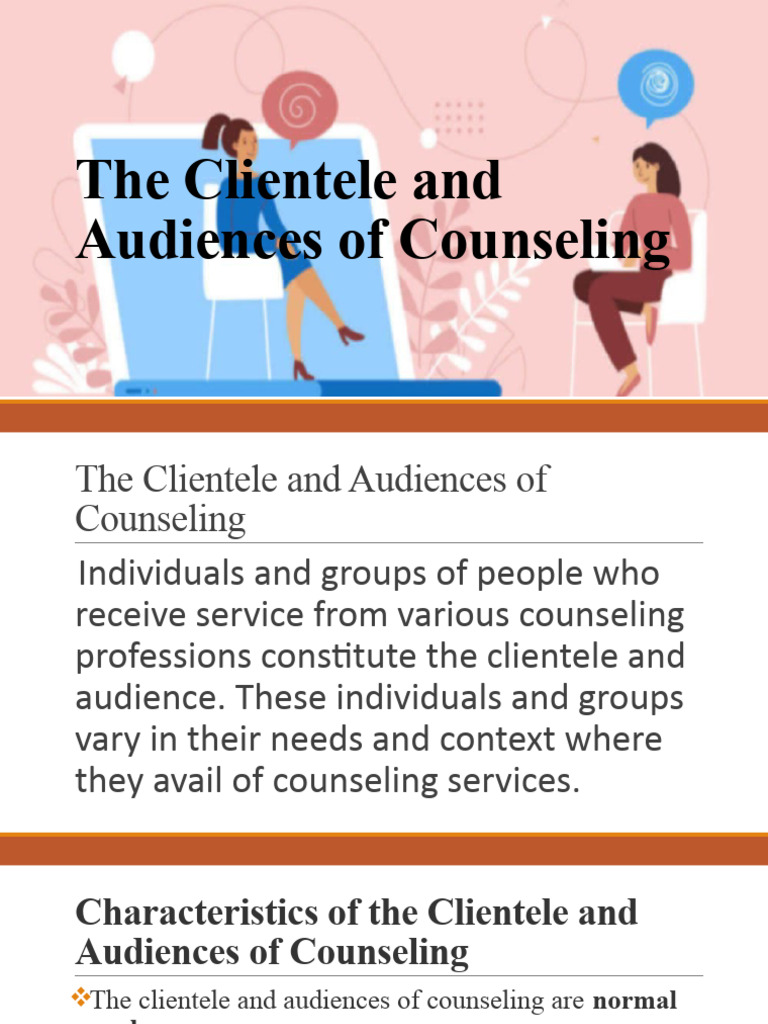 The Clientele and Audiences of Counseling | PDF | Psychotherapy ...
