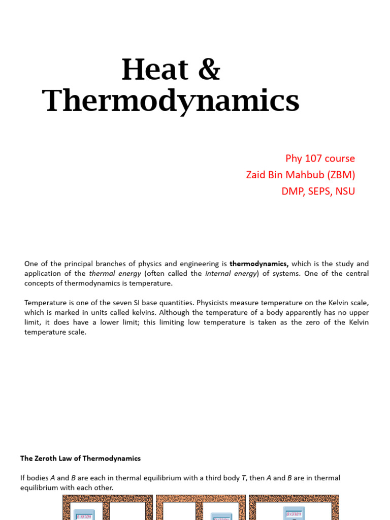 Heat Thermodynamics Slides | PDF | Entropy | Heat