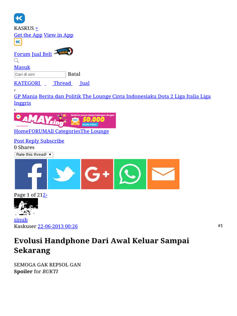 Evolusi Handphone Dari Awal Keluar Sampai Sekarang | PDF