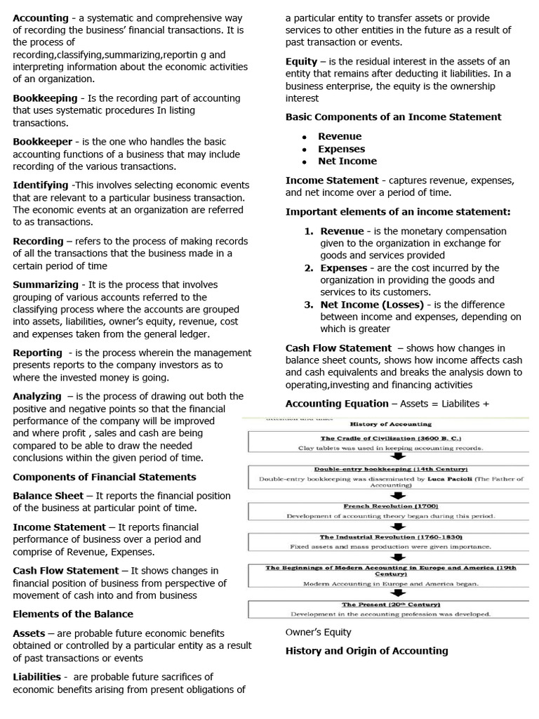 Reviewer in FABM 3rd Quarterly | PDF | Expense | Revenue