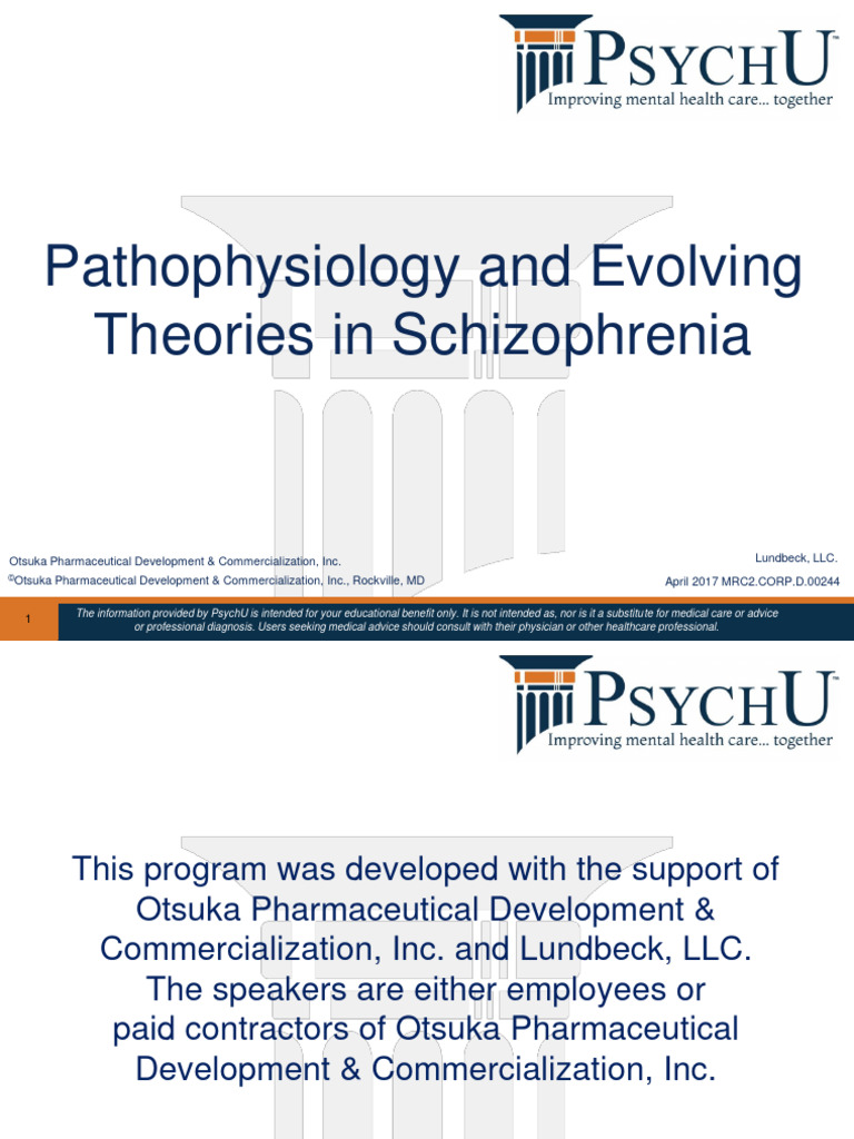 Pathophysiology and Evolving Theories in Schizophrenia | PDF ...